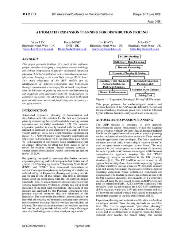 (PDF) Automated expansion planning for distribution pricing