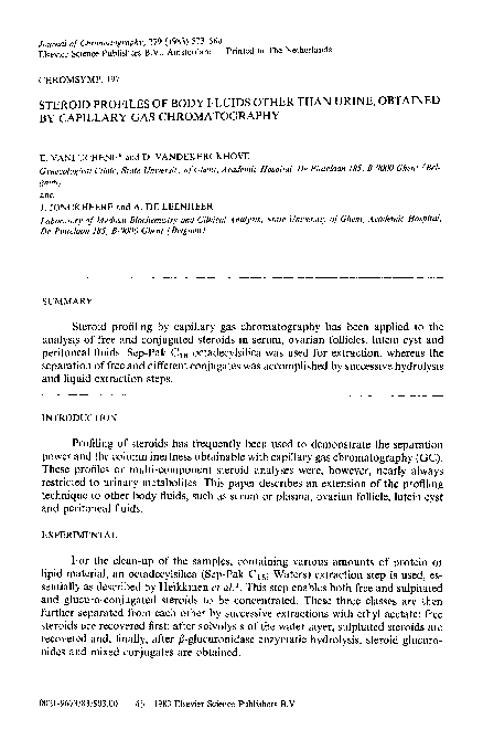 (PDF) Steroid profiles of body fluids other than urine, obtained by ...