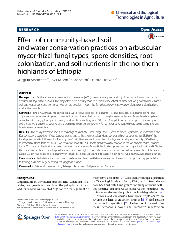(PDF) Effect of community-based soil and water conservation practices ...