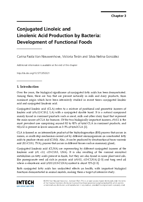 (PDF) Conjugated linoleic and linolenic acid production kinetics by bifidobacteria differ among ...
