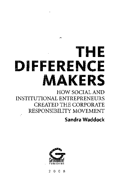(PDF) The Difference Makers | Sandra Waddock - Academia.edu