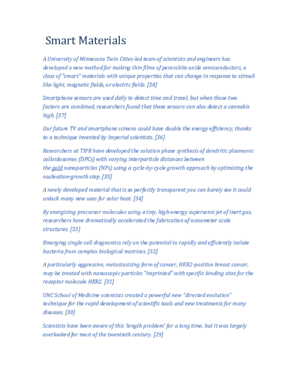 (PDF) Smart Materials
