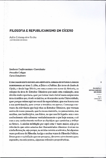 (PDF) Filosofia e Republicanismo em Cícero