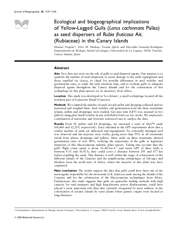 (PDF) Ecological and biogeographical implications of Yellow-Legged ...