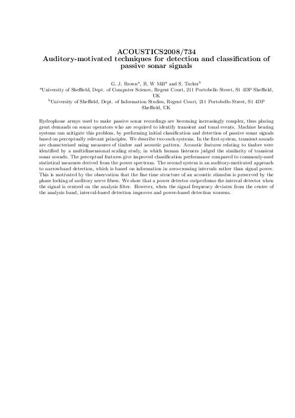 (PDF) Auditory‐motivated techniques for detection and classification of ...