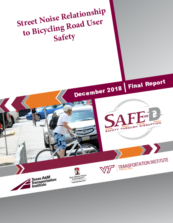 (PDF) Street Noise Relationship to Bicycling Road User Safety