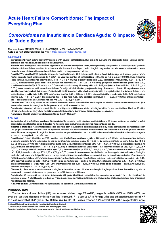 (PDF) Acute Heart Failure Comorbidome: The Impact of Everything Else