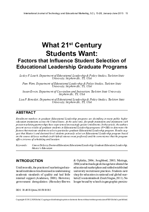 (PDF) What 21st Century Students Want