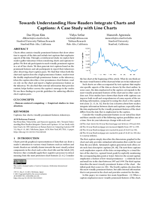 (PDF) Towards Understanding How Readers Integrate Charts and Captions: A Case Study with Line Charts