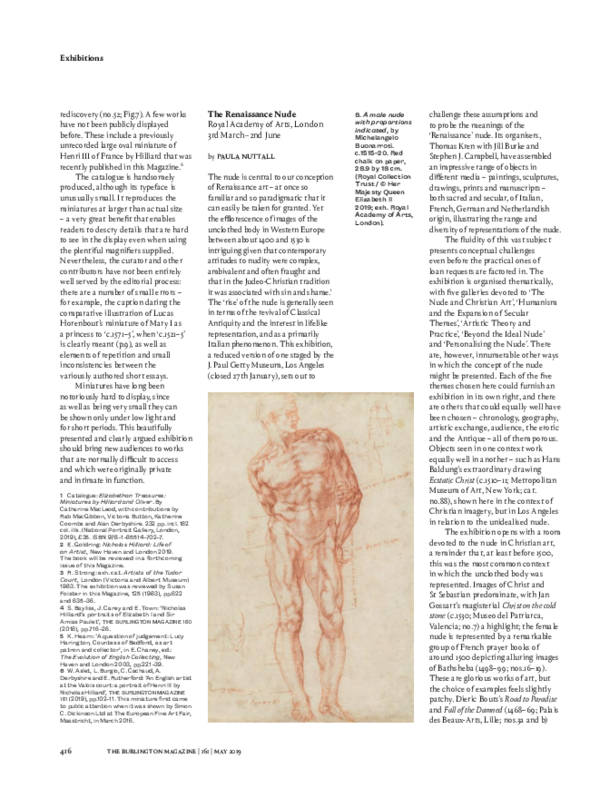 (PDF) The Renaissance Nude (Royal Academy of Arts, London)
