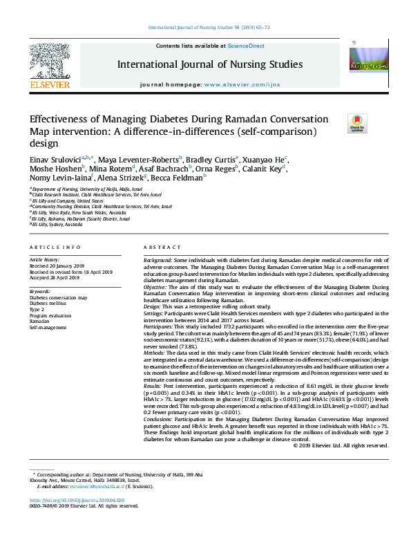 (PDF) Effectiveness of Managing Diabetes During Ramadan Conversation ...
