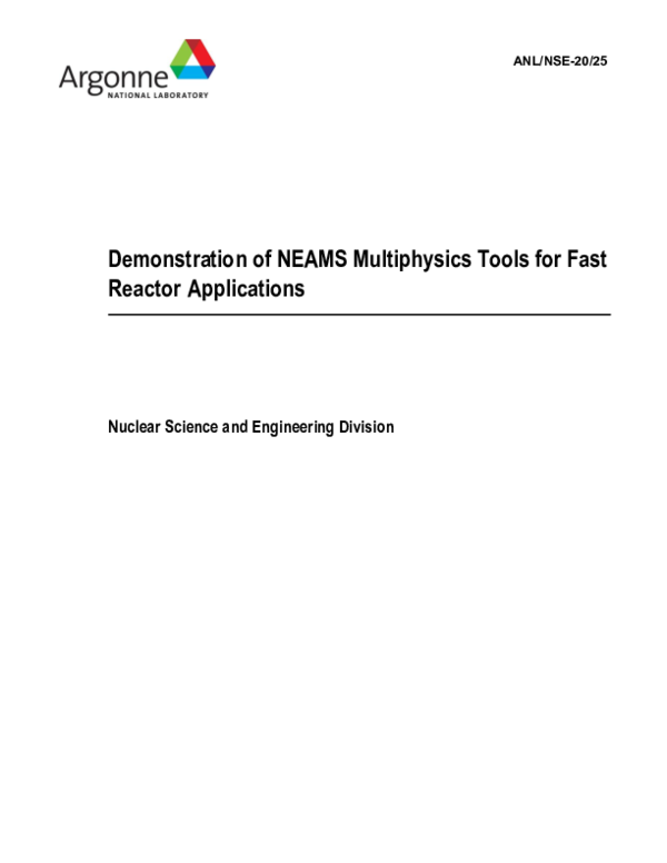 (PDF) Demonstration of NEAMS Multiphysics Tools for Fast Reactor ...