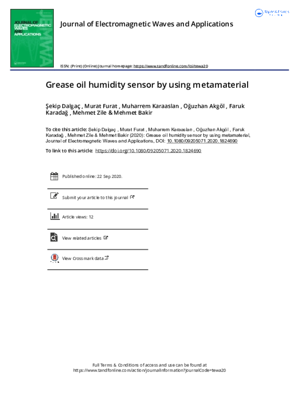 (PDF) Grease oil humidity sensor by using metamaterial