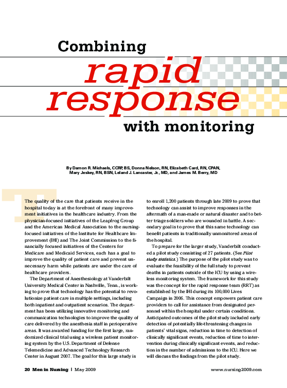(PDF) Combining rapid response with monitoring