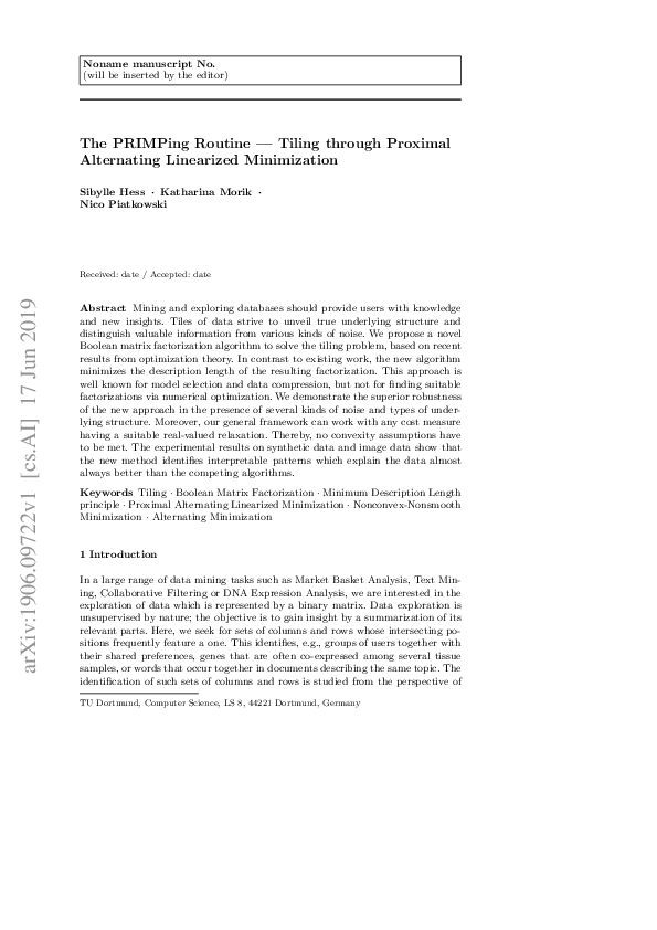Pdf The Primping Routine—tiling Through Proximal Alternating Linearized Minimization 0231
