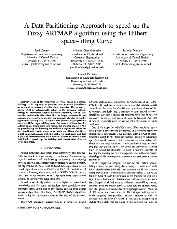 Pdf A Data Partitioning Approach To Speed Up The Fuzzy Artmap