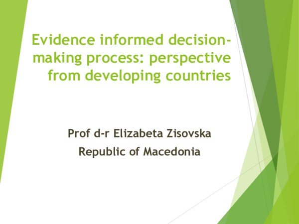 (PDF) Evidence informed decision-making process: perspective from ...