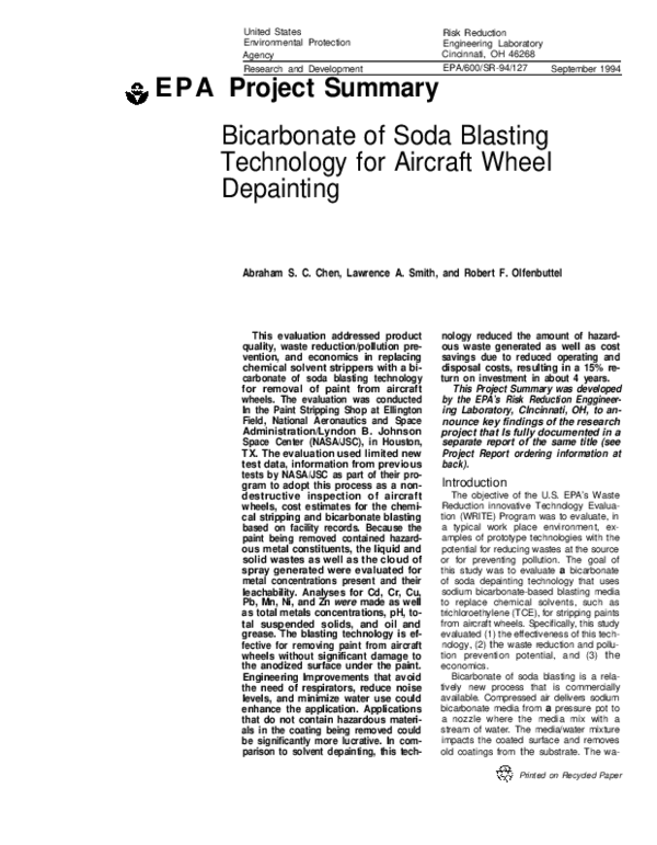 (PDF) Bicarbonate of Soda Blasting Technology for Aircraft Wheel ...