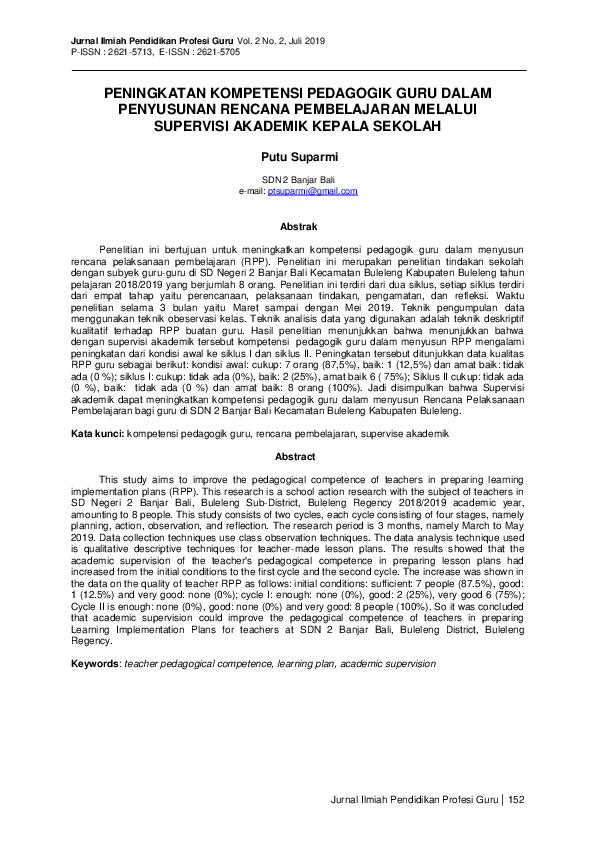 (PDF) Peningkatan Kompetensi Pedagogik Guru Dalam Penyusunan Rencana Pembelajaran Melalui ...