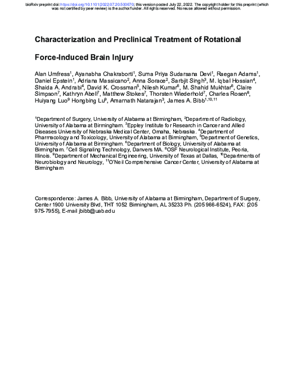 (PDF) Characterization and Preclinical Treatment of Rotational Force ...