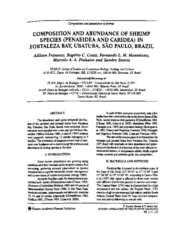 (PDF) Composition and abundance of shrimp COMPOSITION AND ABUNDANCE OF ...