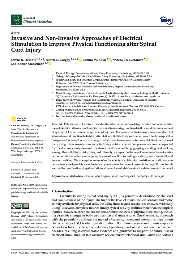 (PDF) Invasive and Non-Invasive Approaches of Electrical Stimulation to ...