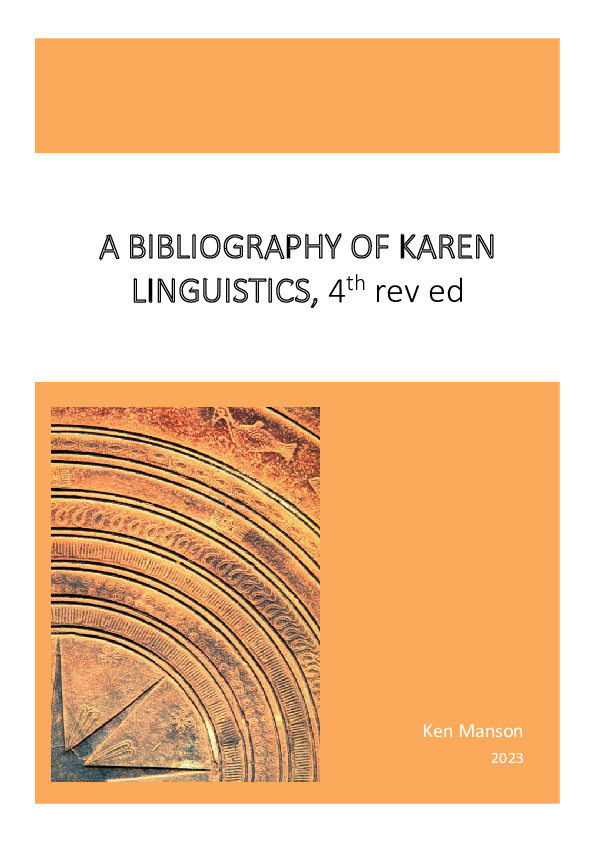 (PDF) A bibliography of Karen linguistics | Ken Manson - Academia.edu