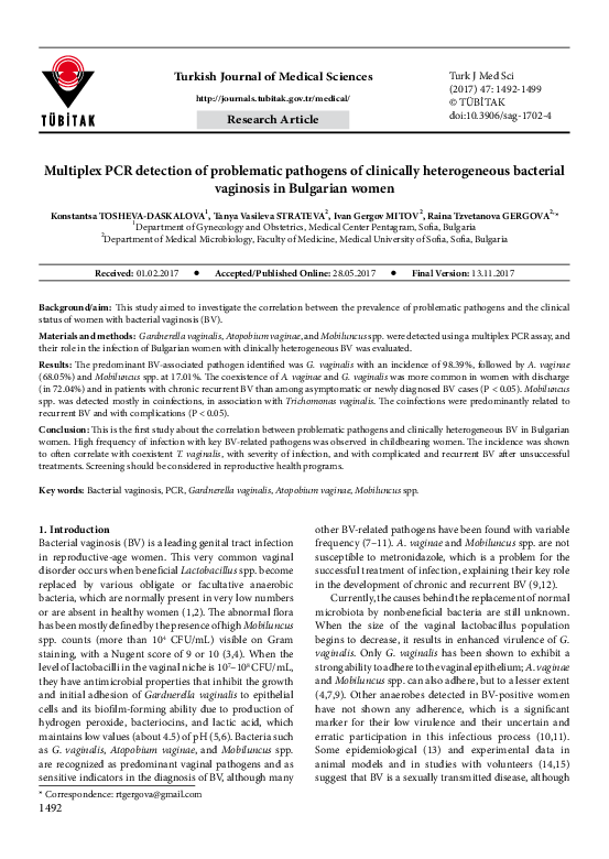 (PDF) Multiplex PCR detection of problematic pathogens of clinically heterogeneous bacterial ...