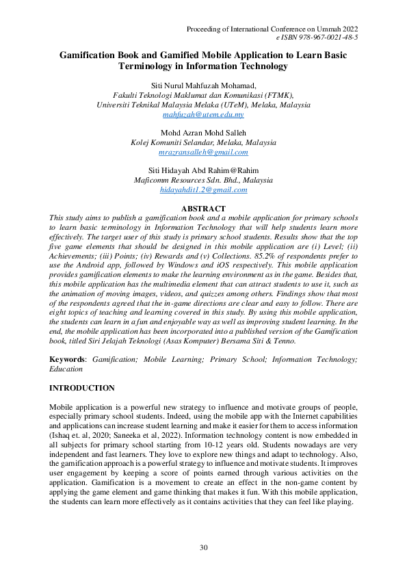 (PDF) Gamification Book and Gamified Mobile Application to Learn Basic Terminology in ...