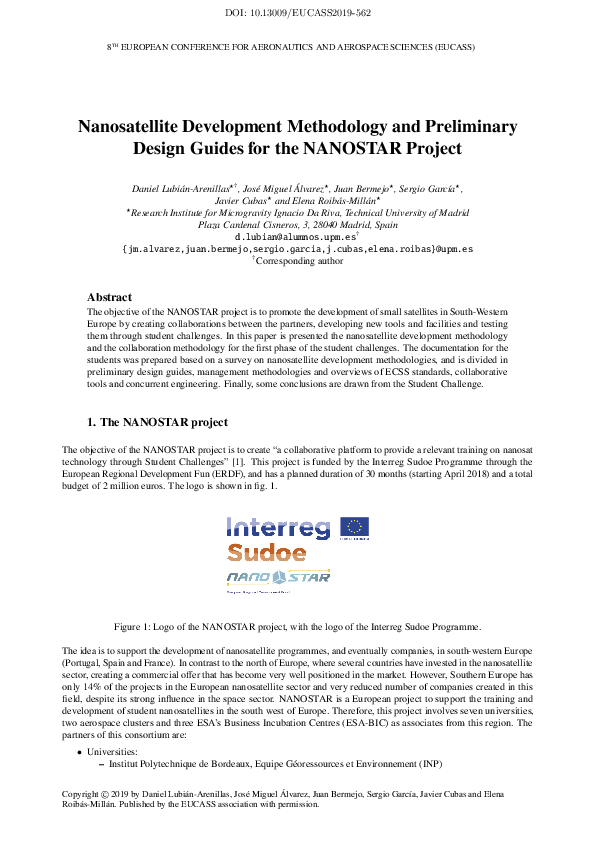 (PDF) Nanosatellite Development Methodology and Preliminary Design ...