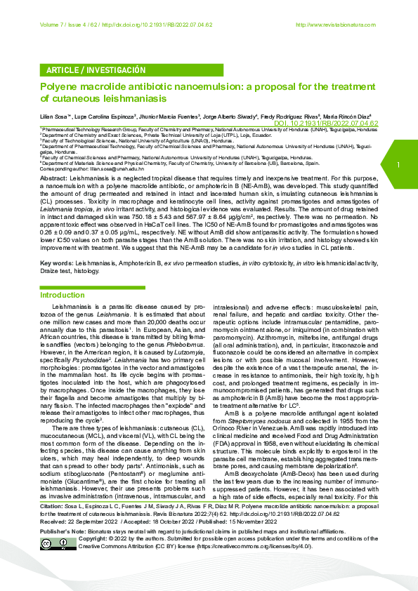 (PDF) Polyene macrolide antibiotic nanoemulsion: a proposal for the ...