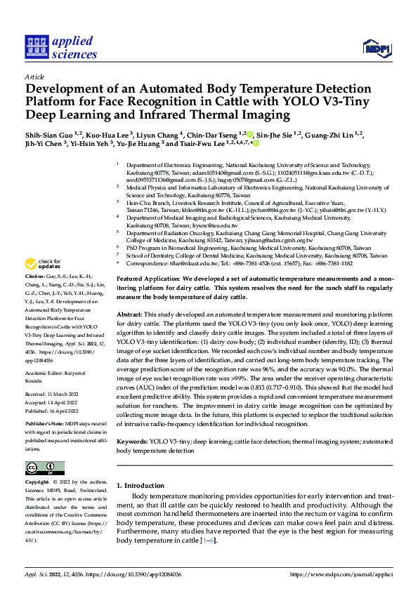 (PDF) Development of an Automated Body Temperature Detection Platform for Face Recognition in ...
