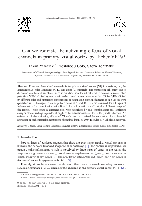 (PDF) Can we estimate the activating effects of visual channels in primary visual cortex by ...