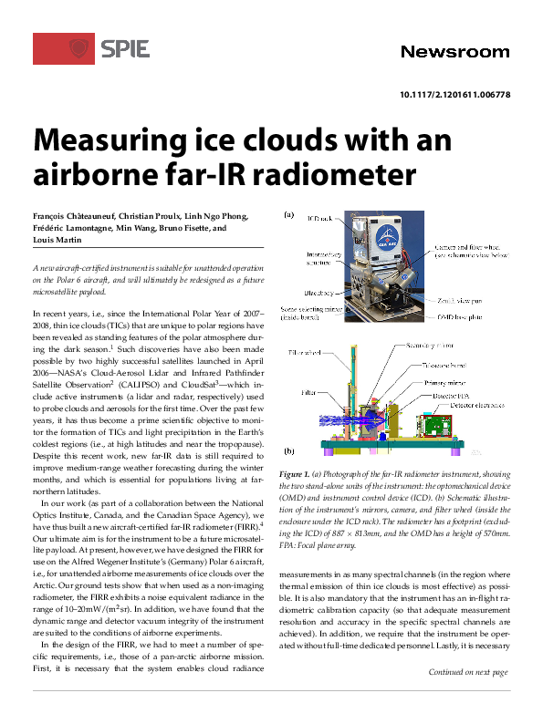(PDF) Measuring ice clouds with an airborne far-IR radiometer