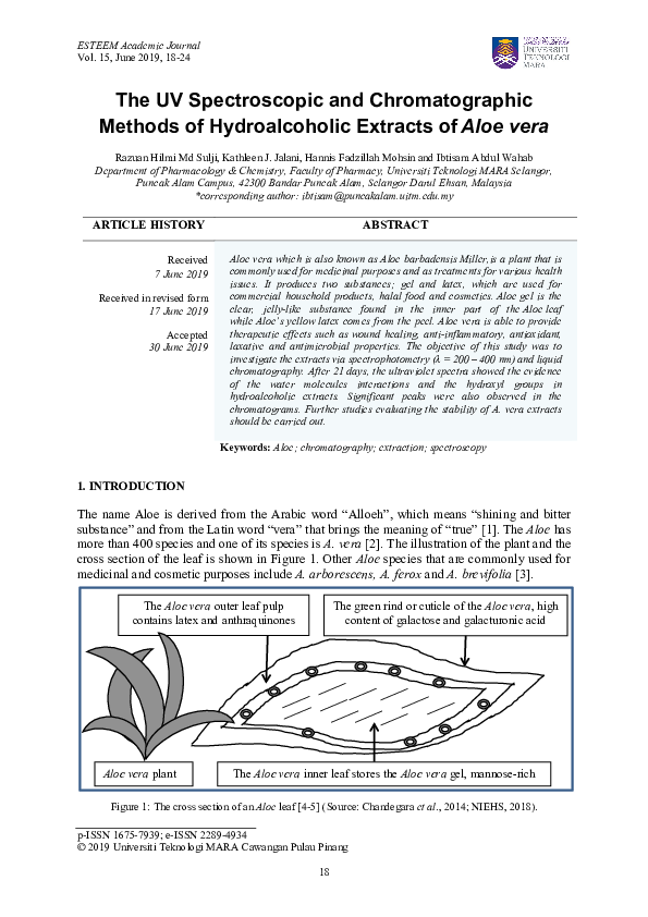 (PDF) The UV spectroscopic and chromatographic methods of ...