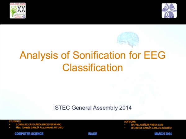 (PDF) Analysis of sonification for EEG classification