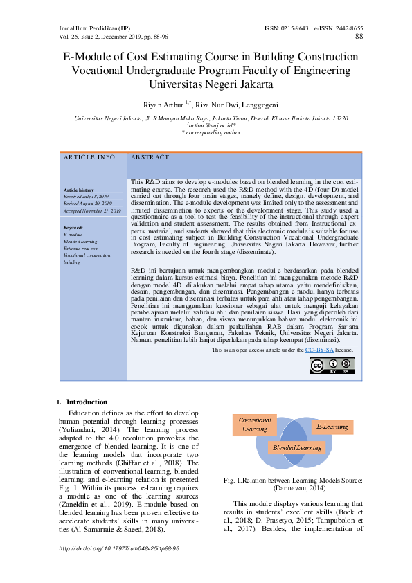 (PDF) E-Module of Cost Estimating Course in Building Construction ...
