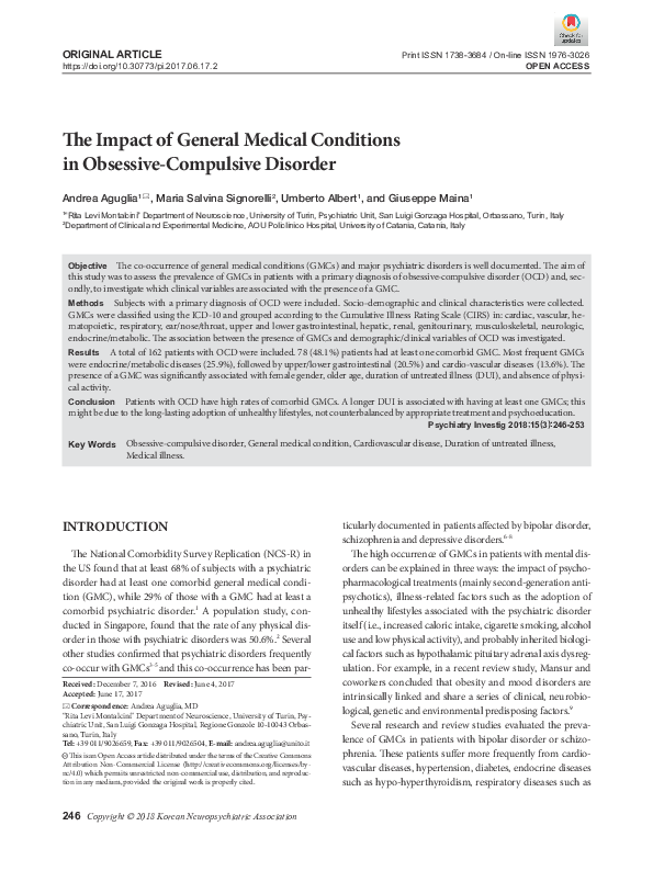 (PDF) The Impact of General Medical Conditions in Obsessive-Compulsive ...