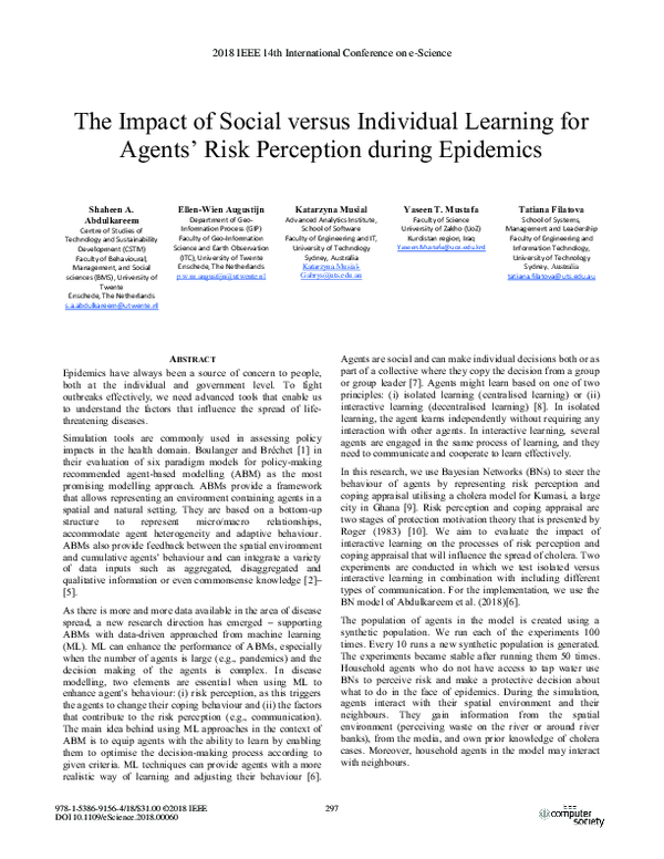 (PDF) The Impact of Social Versus Individual Learning for Agents' Risk ...