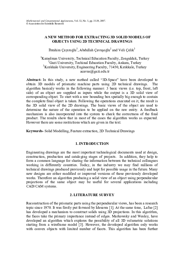 (PDF) A new method for machining feature extracting of objects using 2D ...