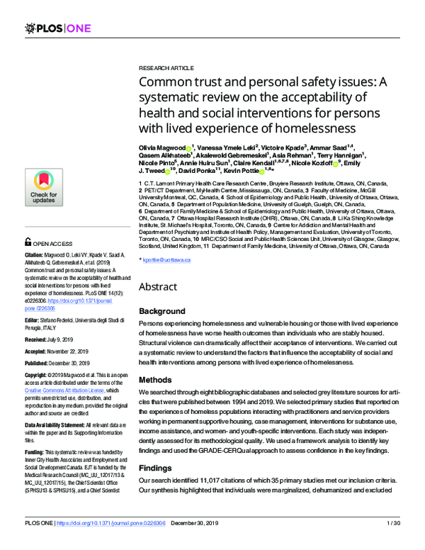 (PDF) Common trust and personal safety issues: A systematic review on ...