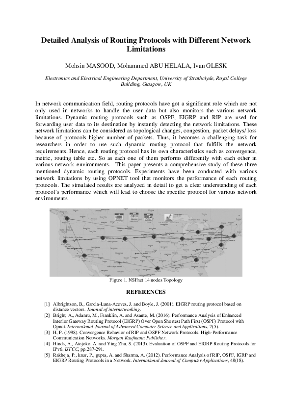 (PDF) Detailed analysis of routing protocols with different network ...