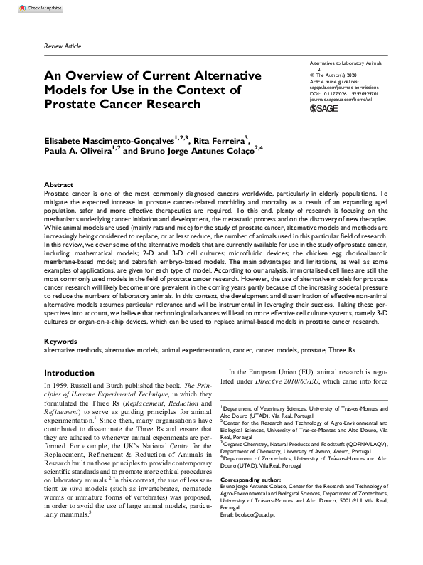 (PDF) An Overview of Current Alternative Models for Use in the Context ...