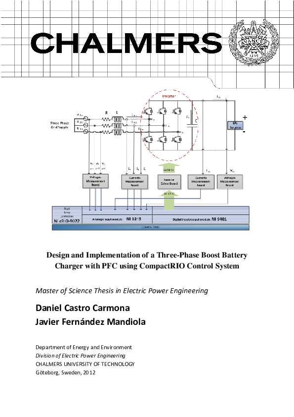 (PDF) Design and implementation of a three-phase boost battery charger with PFC using CompactRIO ...