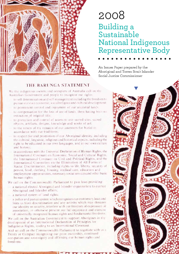 (PDF) Building a sustainable national Indigenous representative body ...