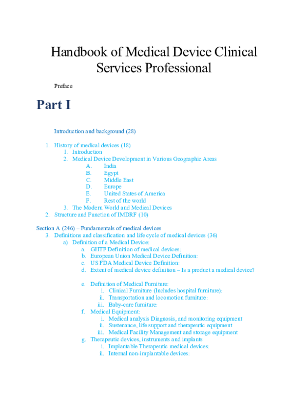 (DOC) Essential of Medical Device Clinical Research