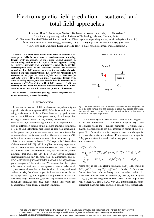 (PDF) Electromagnetic field prediction – scattered and total field ...