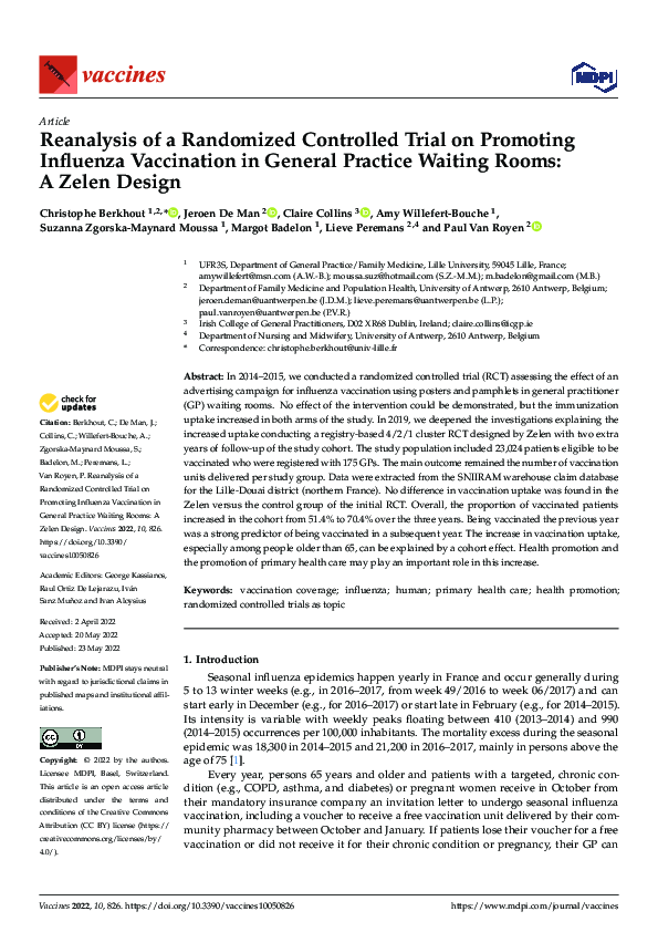 (PDF) Reanalysis of a Randomized Controlled Trial on Promoting ...