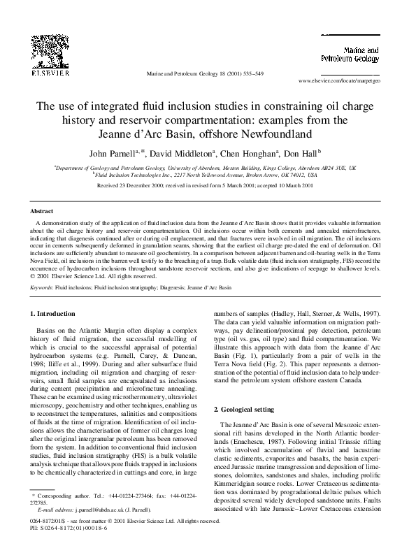 (PDF) The use of integrated fluid inclusion studies in constraining oil ...