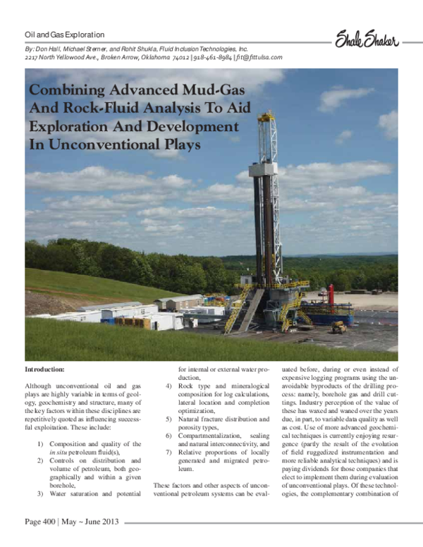 (PDF) Combining Advanced Mud-Gas and Rock-Fluid Analysis to Aid ...